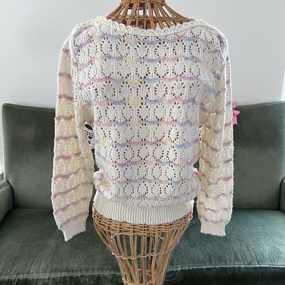 Sweaters | Vintage 780s Crochet Vest Its Pure Gould Large | Poshmark